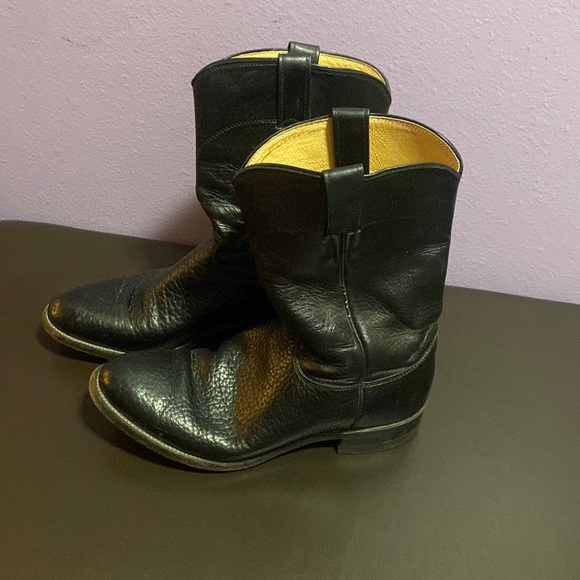 Justin Boots | Shoes | Justin Mens Boots Style 387 Size 9d Black In ...